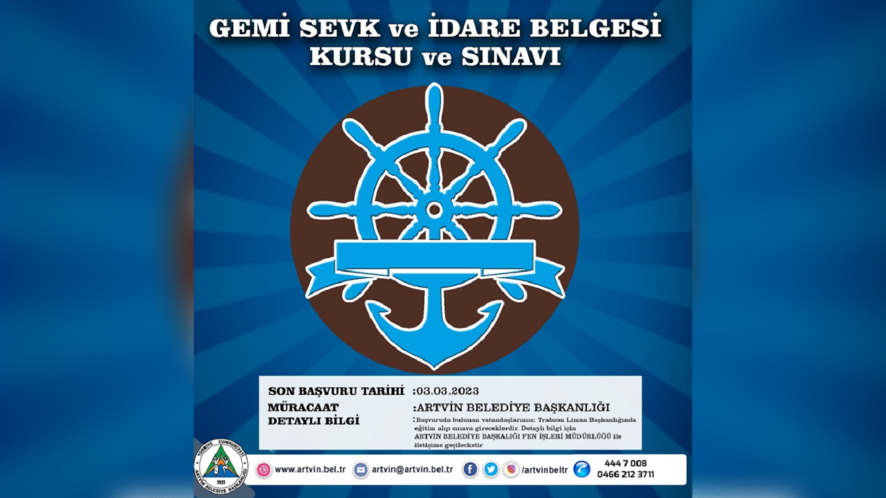 Trabzon Liman Başkanlığından kurs - 7deniz Haber Trabzon Liman Başkanlığından kurs - 7deniz Haber